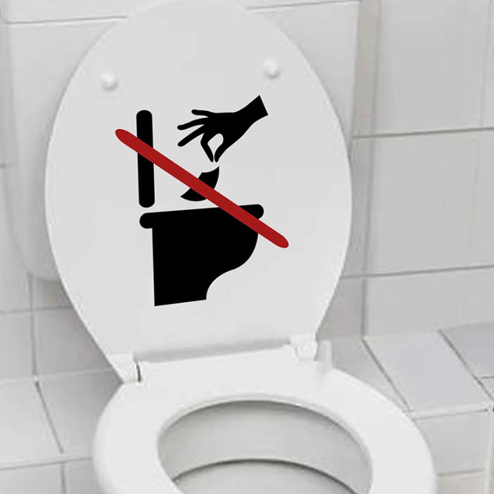Room decoration Warning Signs Toilets Are Prohibited From Throwing ...