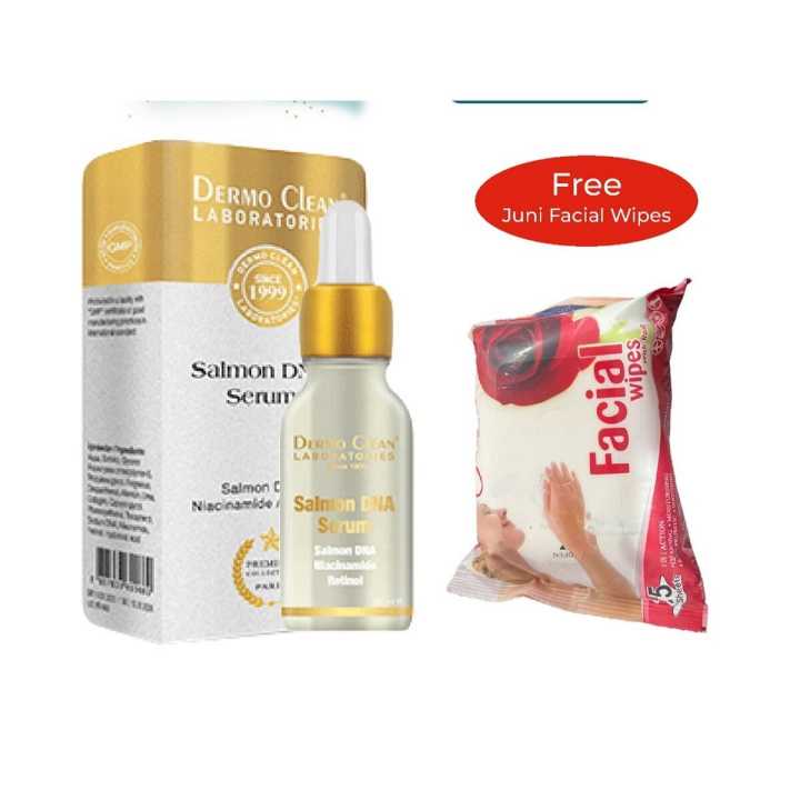 Dermo Clean Salmon DNA Serum 30 ml (Free Juni Facial Wipes 25 Sheets ...