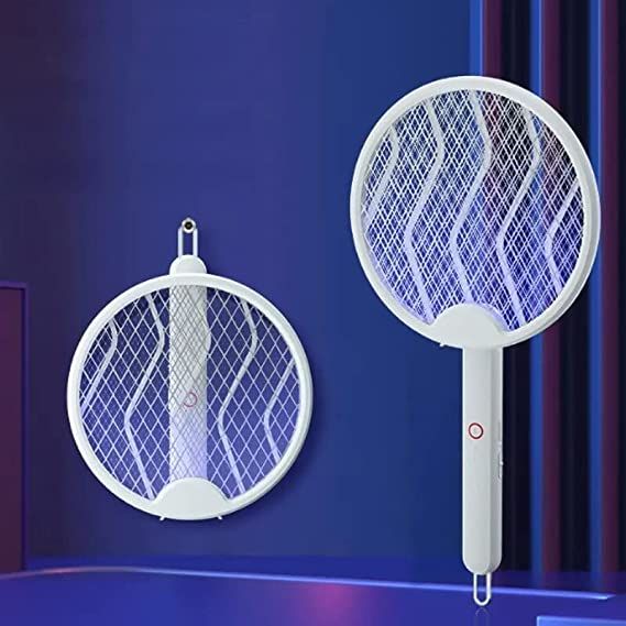 Bug Zapper Electric Fly Swatter, Rechargeable Bug Zapper Racket With 2 ...