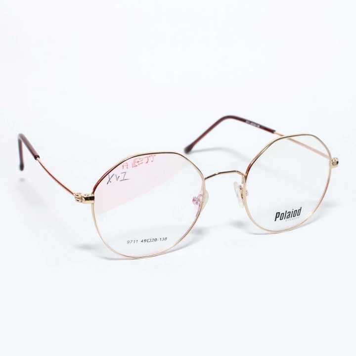 Golden Round Shape Glasses Frame For Unisex | Daraz.com.np