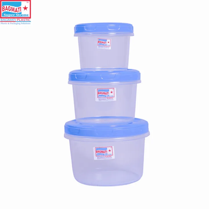 Bagmati Set Of 3 Mini Plastic Container | Daraz.com.np