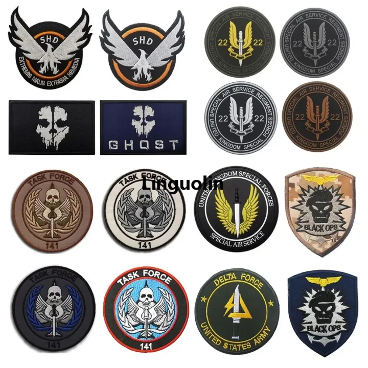 Linguolin Portable Call of Duty Patches on Clothes Ghost Mask ...