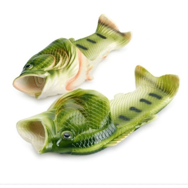 Creative Plus Size Funny Fish Slippers Anti Slip Streetwear Fish-shaped ...