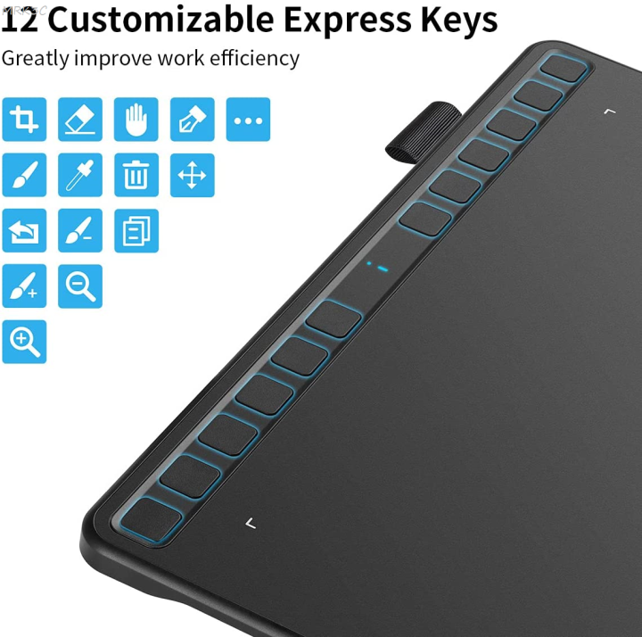 MRK3C UGEE S1060 Graphics Digital Drawing Tablet with Passive Stylus ...