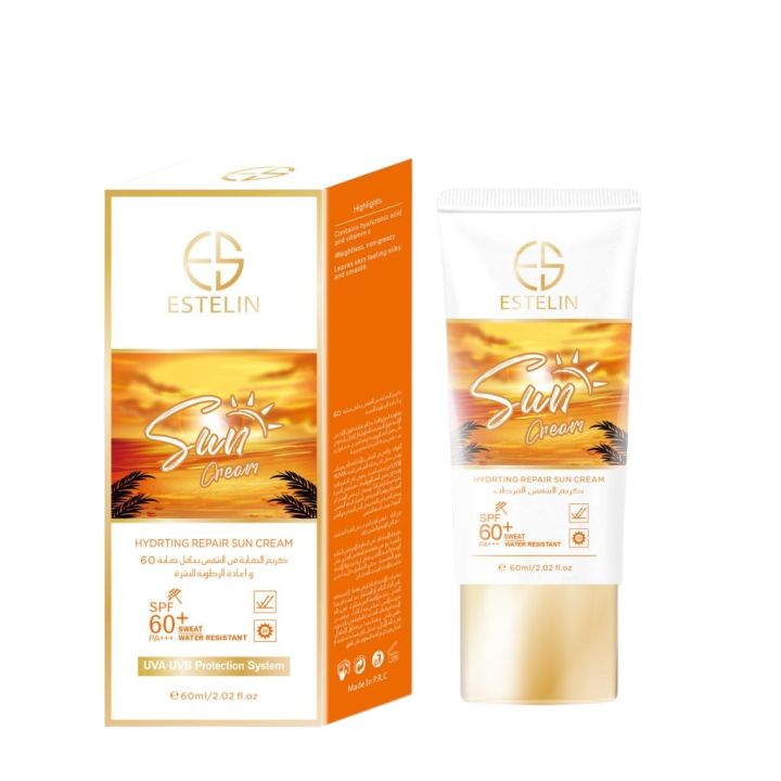 Esteliin Hydrating Repair Water Resistant Sun Cream SPF 60+ 60 ml by Dr ...