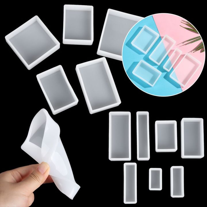 Transparent UV Epoxy Pendant Silicone Mould Resin Mold Cube Molds ...