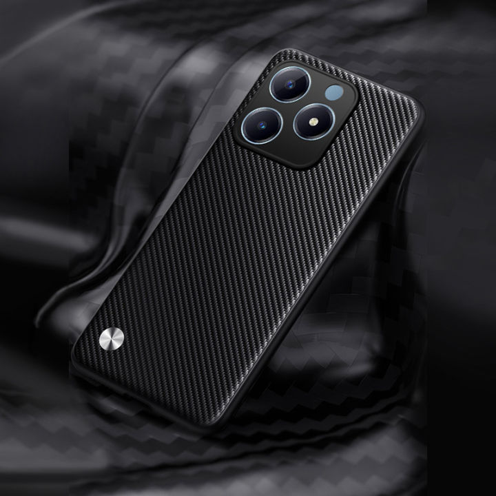 Vantime Case for Realme C63 / C61 4G Matte Carbon Fiber PU Leather Shockproof Back Cover | Daraz ...