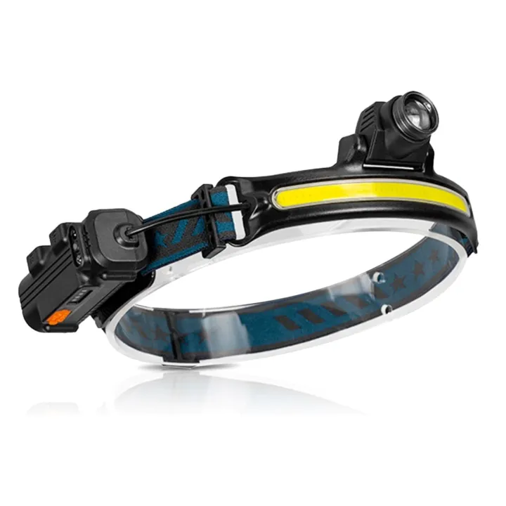 Floodlight COB LED Sensor Headlight | Bright & 230 Degree Wide Beam Rechargeable LED Headlight ...