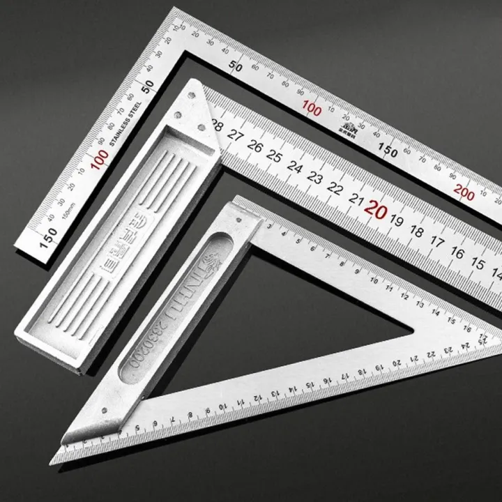 Professional Double Sided Scale Angle Square Ruler Measuring Tool 30 ...