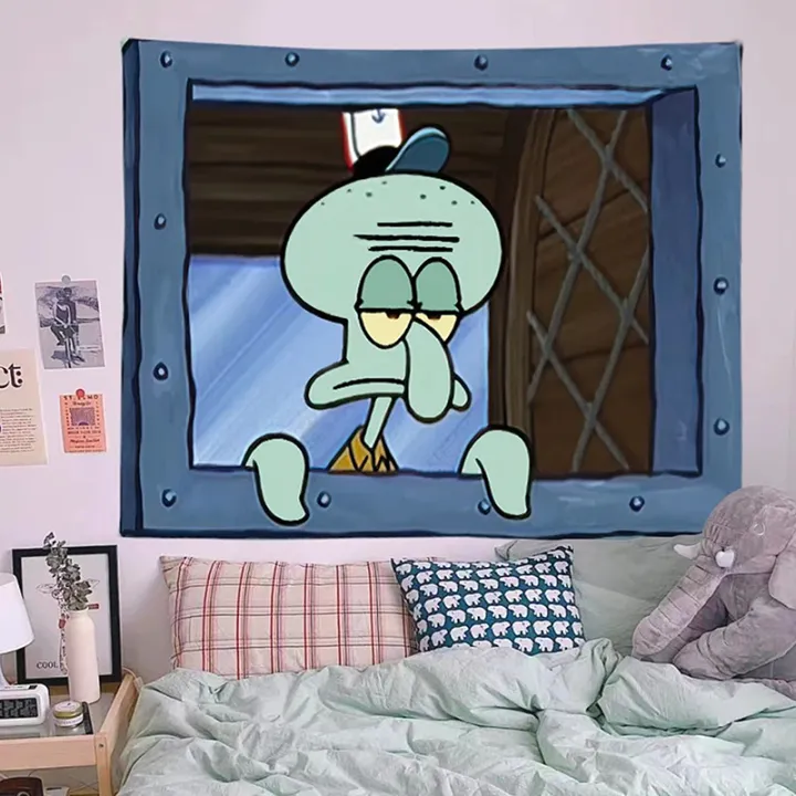 SpongeBob SquarePants Cartoon Decoration Background Hanging Cloth ...