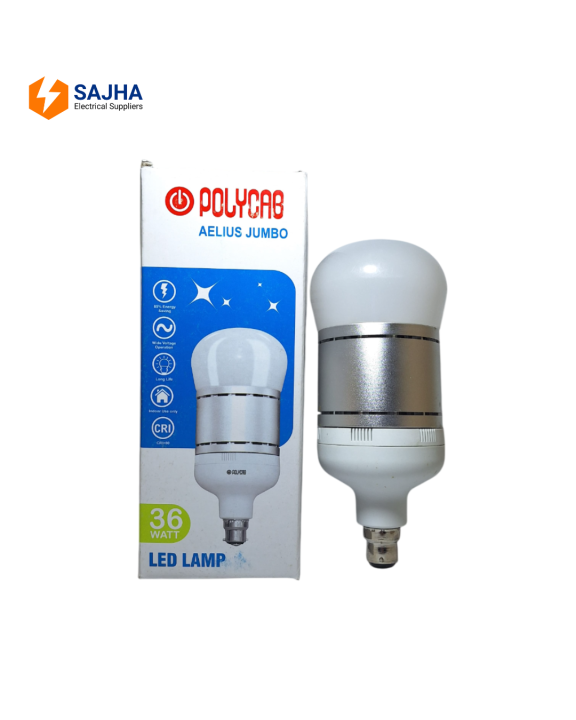 36 Watt Polycab JUMBO Led Bulb (220-240V, 50 Hz), 1 year warranty ...