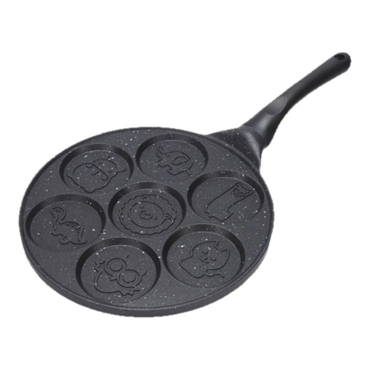 Multifunctional 7 Cup Fired Egg Pancake Pan Non Stick Lion Breakfast ...