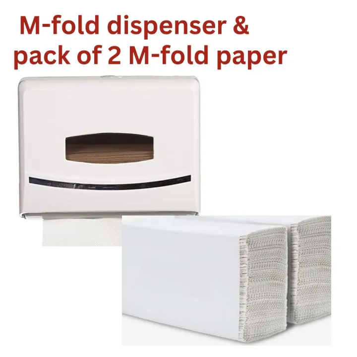 Softy Wall Mounted M fold Paper Towel Dispenser With 2 M-Fold Tissue ...