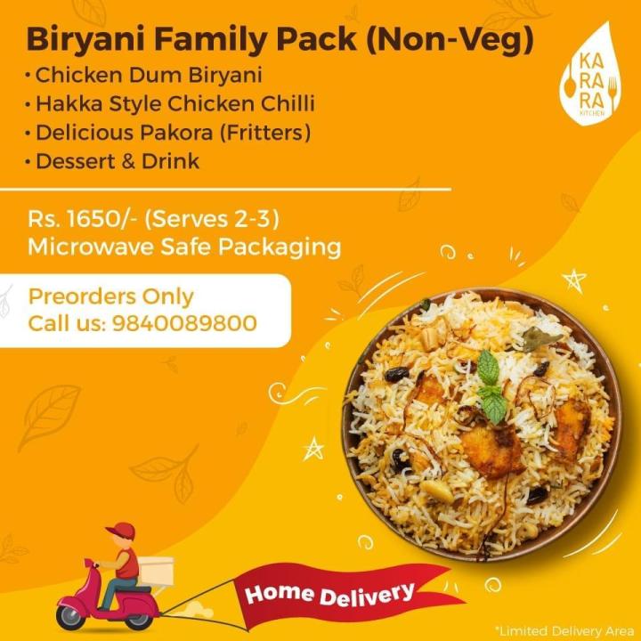 Karara Kitchen Chicken Dum Biryani Family Pack | Daraz.com.np
