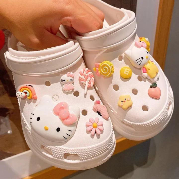 12PCS/set Sanrio Hello Kitty Crocs Shoes Charms Buckle Accessories ...