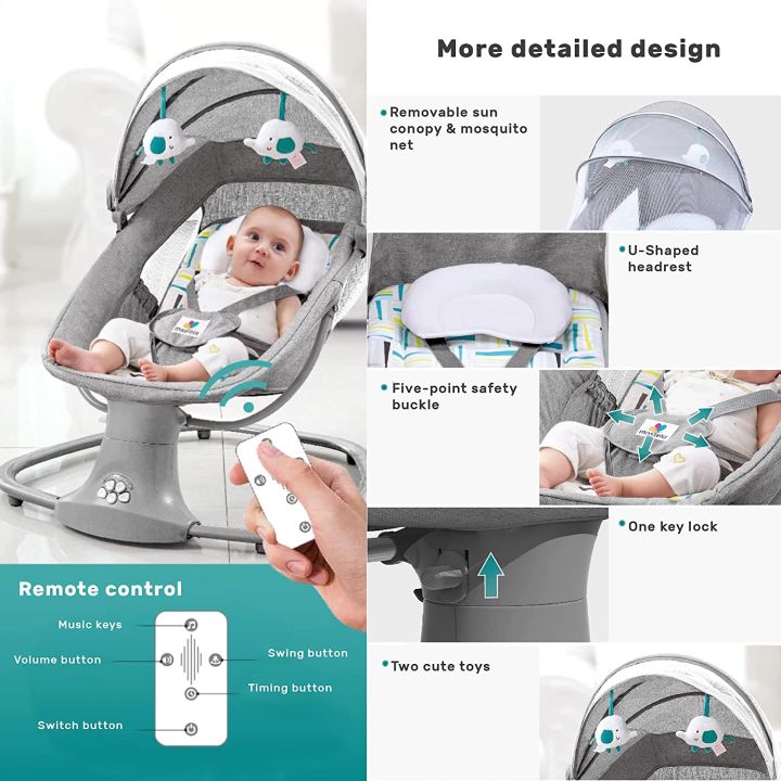 Mastela 3 In 1 Delux Electric Auto Swing Rocker | Daraz.com.np