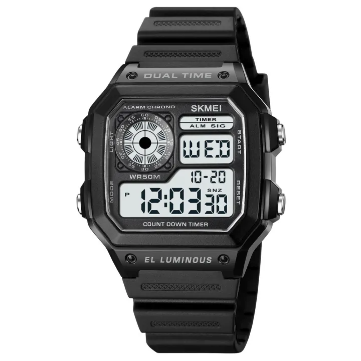 SKMEI 1299 Digital Sports Watch for Men | 50M Waterproof, LED Backlight ...