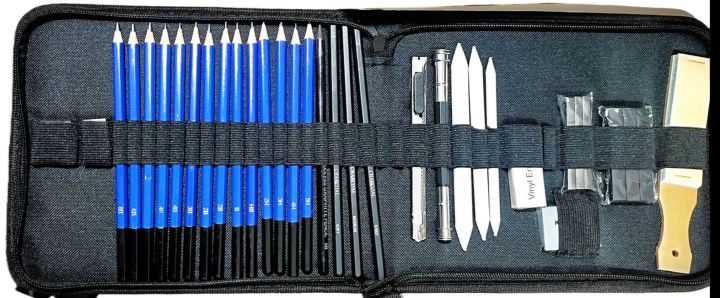 Professional 35pcs Drawing Pencil Set With Graphite Charcoal Sketch ...