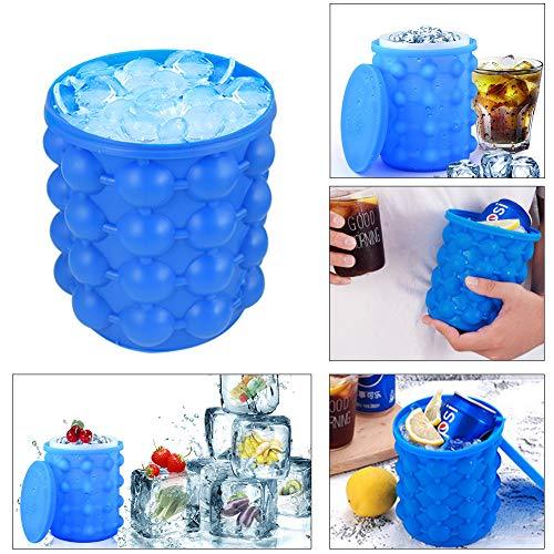 Ice Bucket, Large Silicone Ice Bucket & Ice Mold with Lid Revolutionary ...