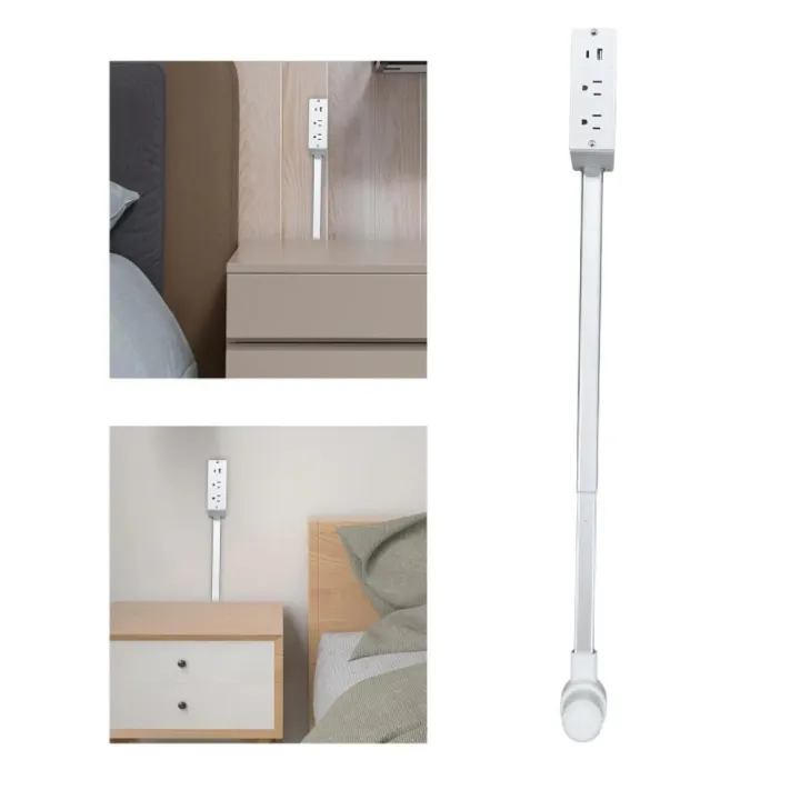 Hot Rotates 180° Electrical Outlet Extender Adjustable Length White ...