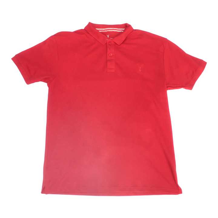 Red Color Half Sleeve Collar Neck T-shirt For Men | Daraz.com.np