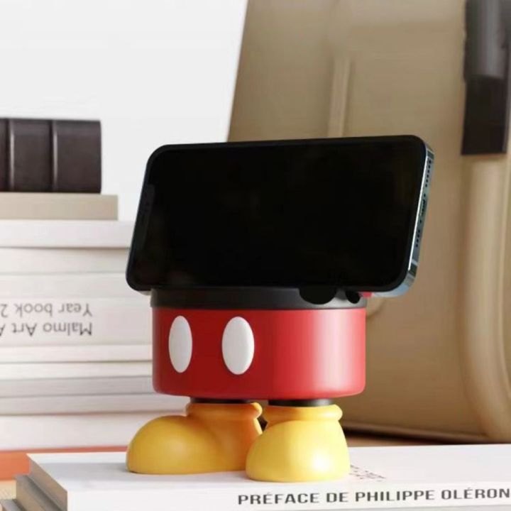 Creative Mickey Mouse Phone Holder Resin Cartoon Figure Remote Control ...
