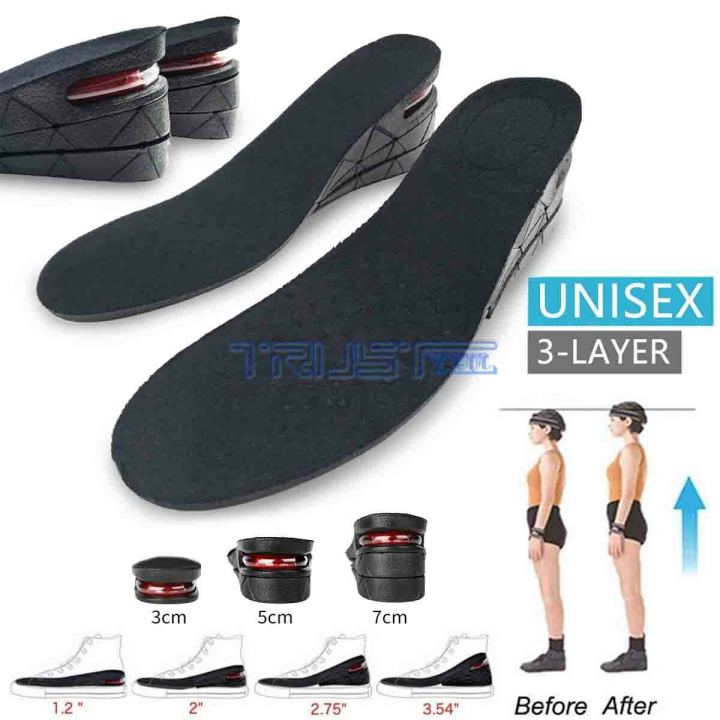 Adjustable Height Increase Insole Cushion Elevator Heel lifts Shoe ...
