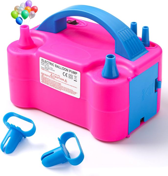 Balloon Pump Electric, Portable Automatic Dual Nozzle Inflator 110V ...