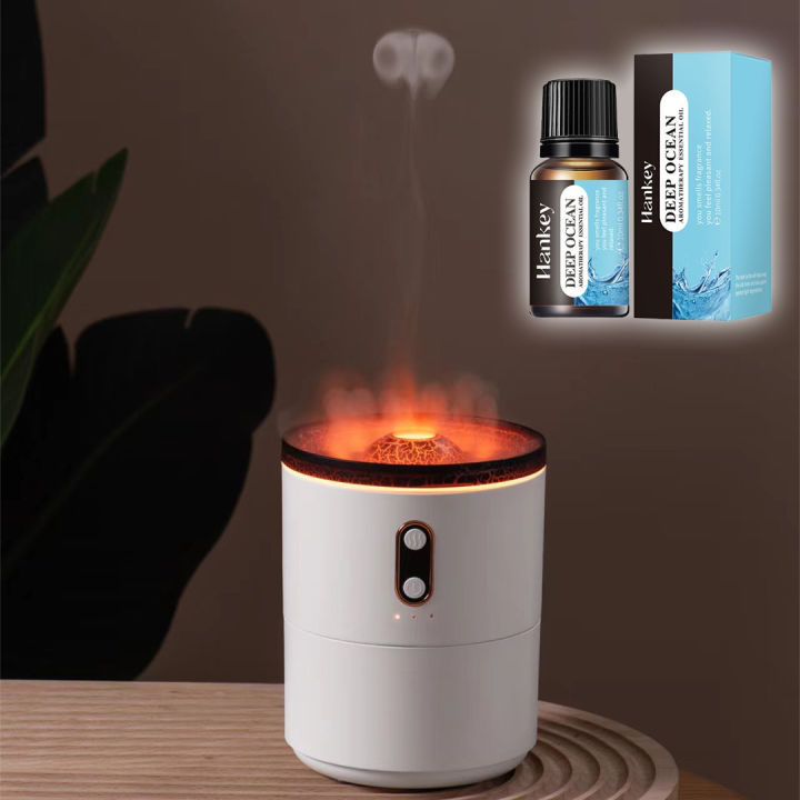 Combo of 450ml Ultrasonic Volcano Humidifier & 10ML Deep Ocean ...