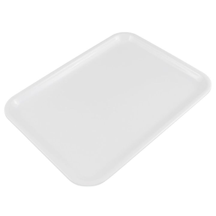 10 inch long rectangle shape serving tray made of plastic white | Daraz ...