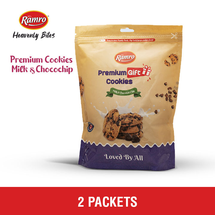 Ramro Milk & Chocochip Premium Gift Cookies 250g(25g) X 2 Packets ...