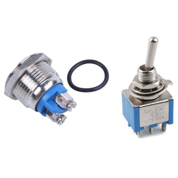 Flat Momentary Push Button Switch with AC 3A/250V 6A/125V 6 Pin DPDT On/on 2 Position Mini ...