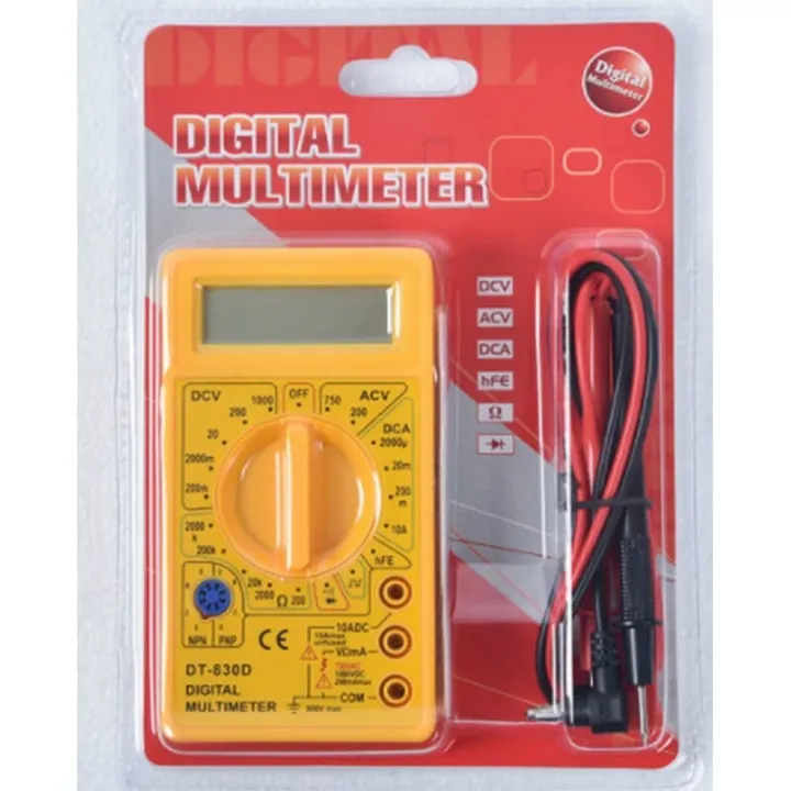 DT830D Digital Multimeter Small LCD Ac Dc Measuring Voltage Current | Daraz.com.np