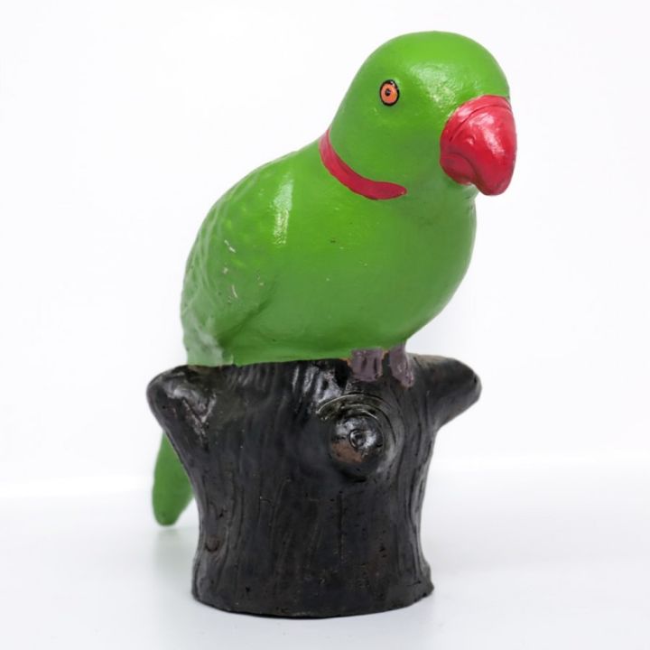 Weather-Proof Decorative Clay Parrot for Outdoor/ Garden/ Lawn |Bird ...