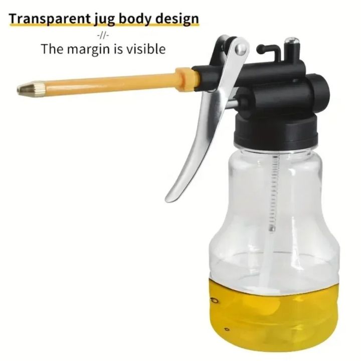 New 250 ML Transparent Oil Can Plastic Save Effort Small Oil Oiler ...
