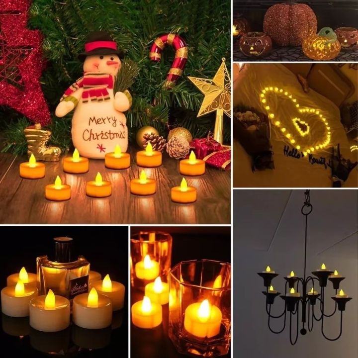 New Portable Christmas Simulation Candle LED Layout Props Electronic ...