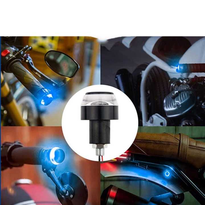 Universal Bike Handle Bar End LED Indicator Light - White/Blue | Daraz ...