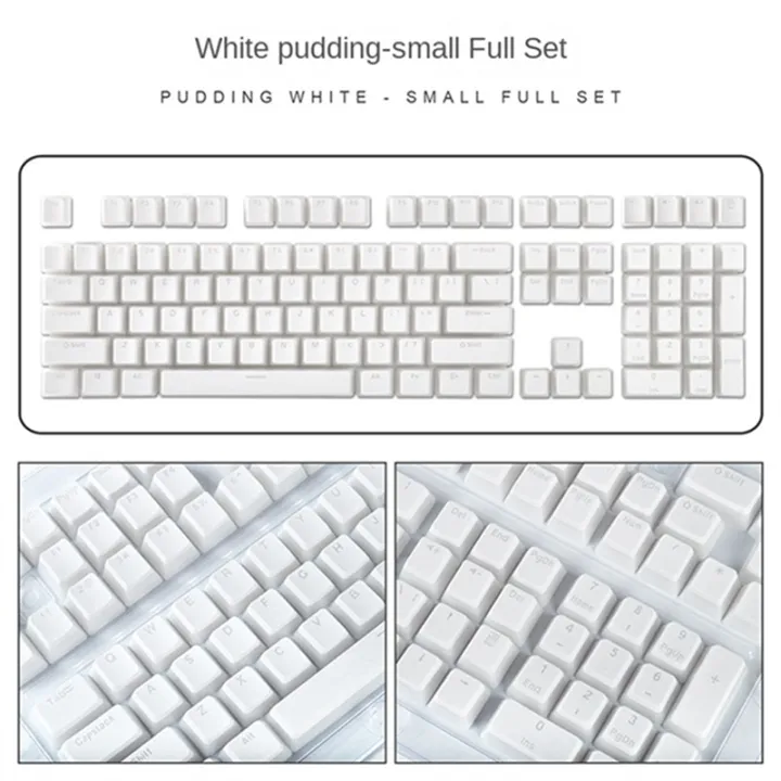 1Set Pudding Keyboard Hat Box Mechanical Keyboard Double Skin Milk ...