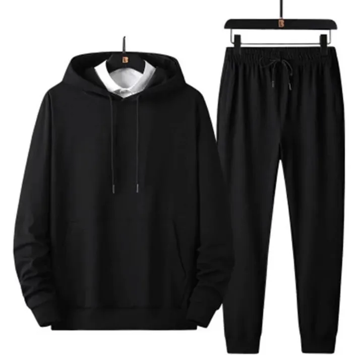 (Set Of 2) Men' s Inside Fleece Winter Hoodie And Trouser Set | Daraz ...