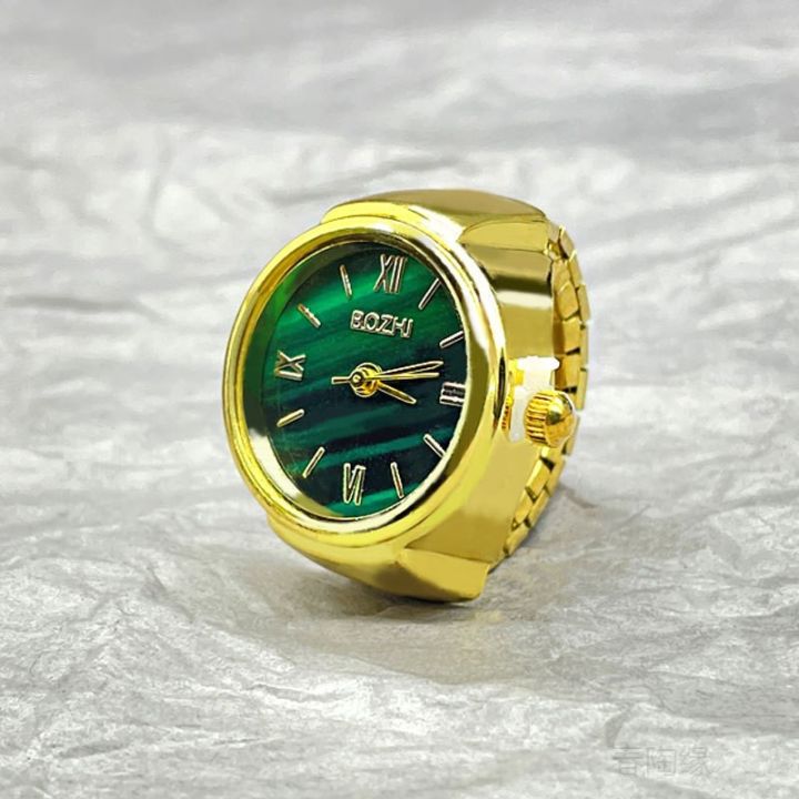 [Can last for 10 years] Mini Small Green Watch Watch for Retro Rose ...