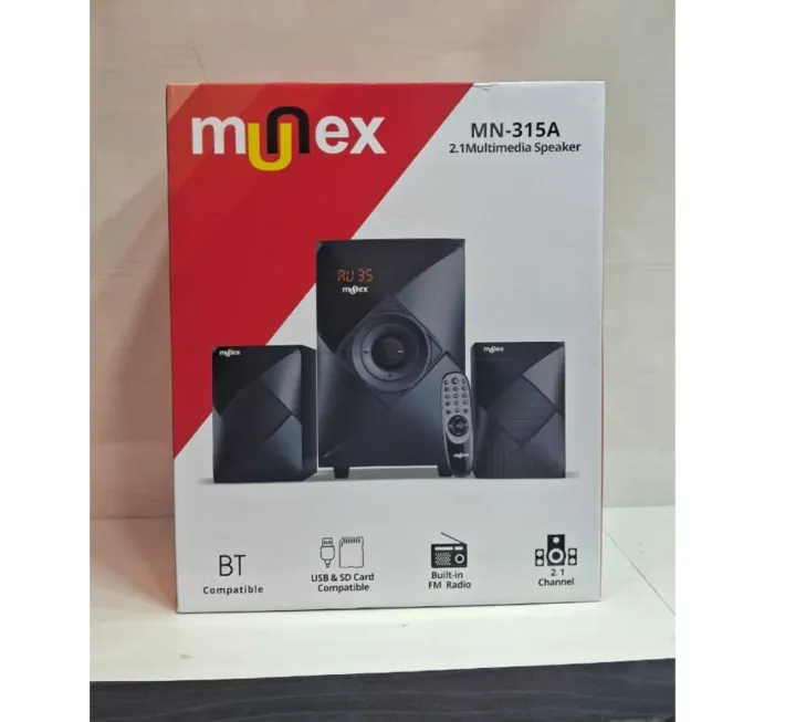 Munex 2.1 Home Theater Speaker With Bluetooth Heavy Base 2 In 1 Speaker ...