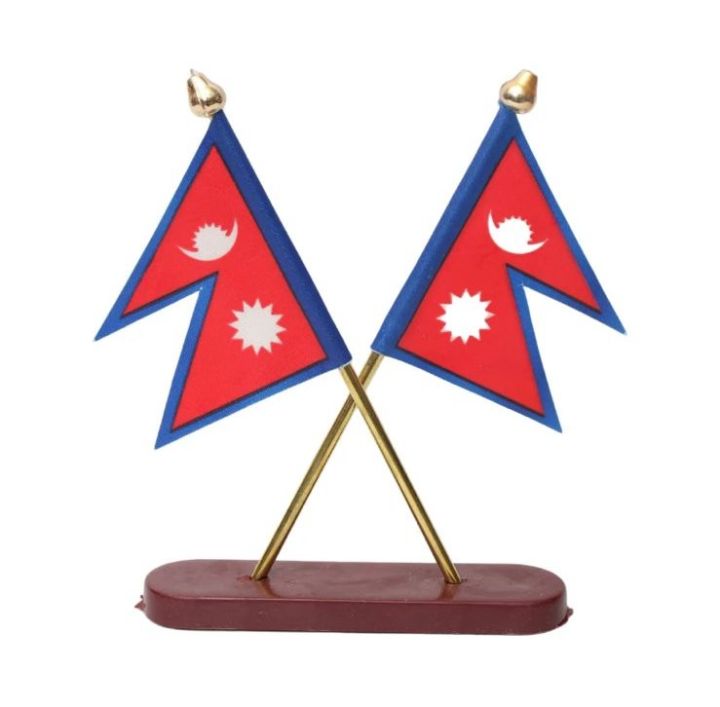 Double Nepal Flag Stand For Table Decoration | Daraz.com.np