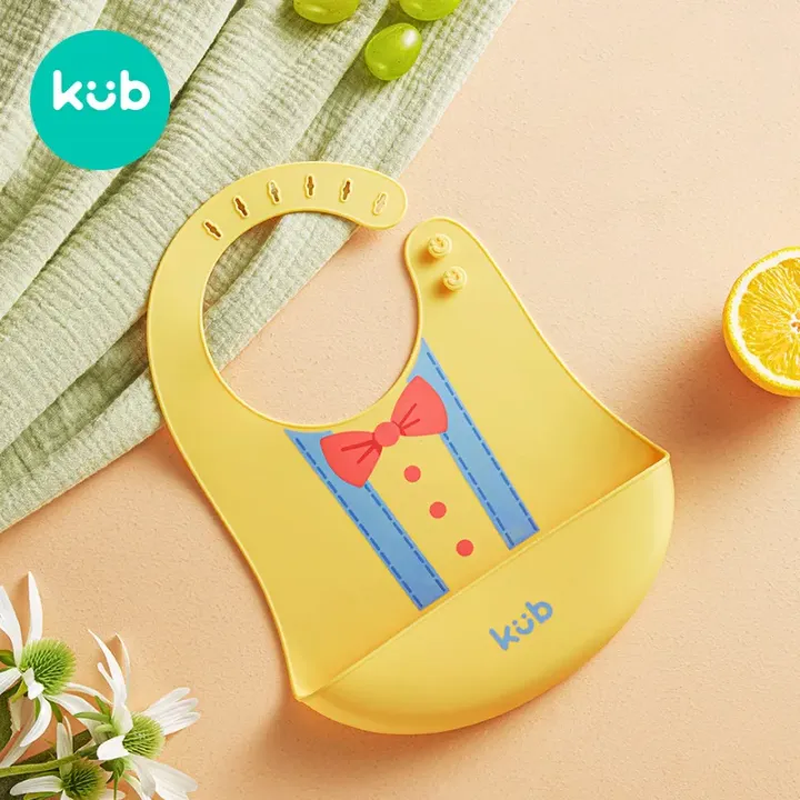 KUB Foldable Silicone Bib Yellow | Daraz.com.np