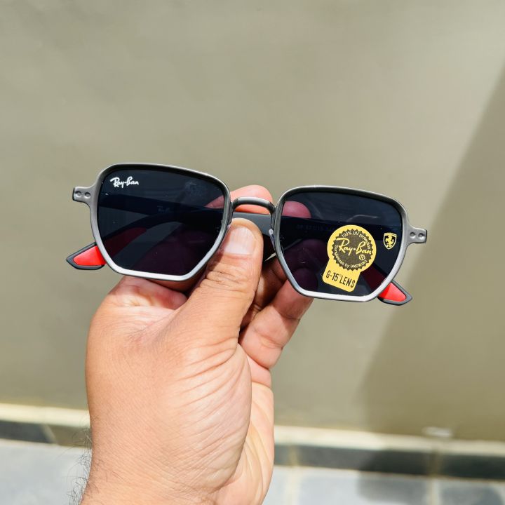 Ray-Ban/Ferrari #8 Brand Vintage Matte Black Frame Sunglasses Summer ...