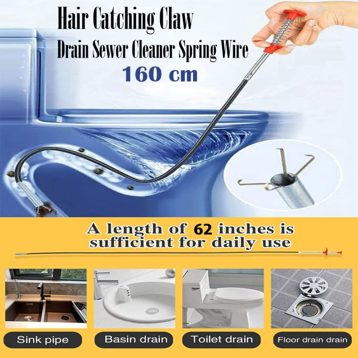 Hair Catching Claw Wire Sewer Sink Tub Dredge Remover, Drain Pipe Basin ...