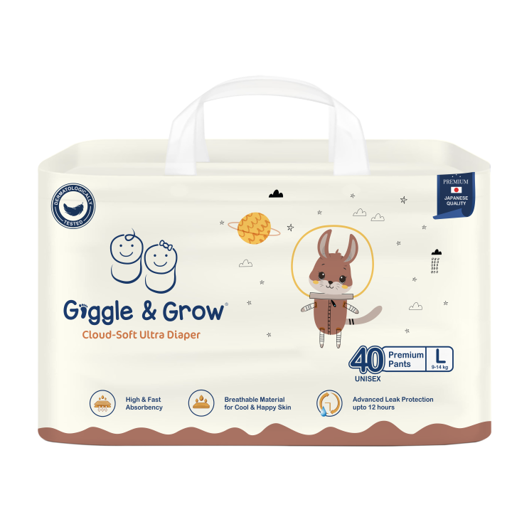 Giggle and Grow Baby Diaper - Large (40pcs) | Daraz.com.np