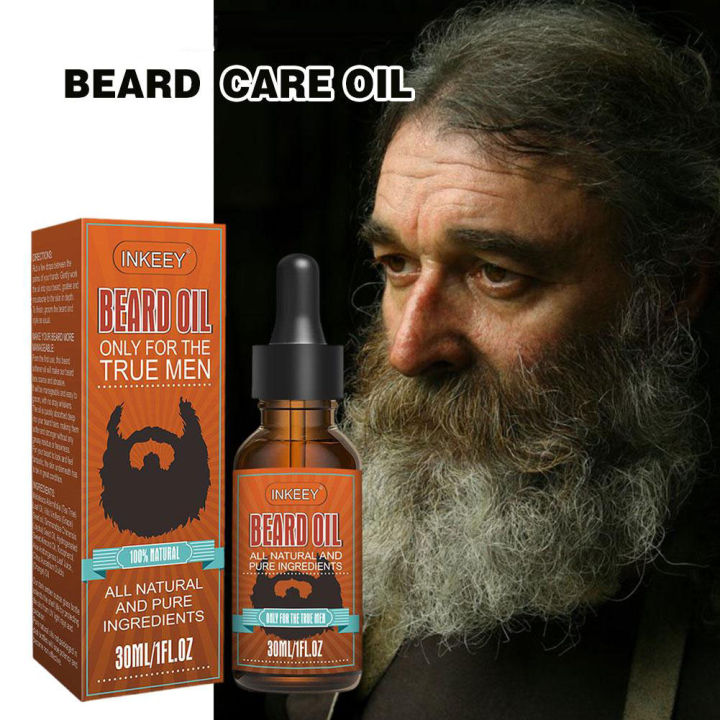 Yuanyan 2pcs Men Natural Beard Care Oil Moisturizing Smoothing Hair ...
