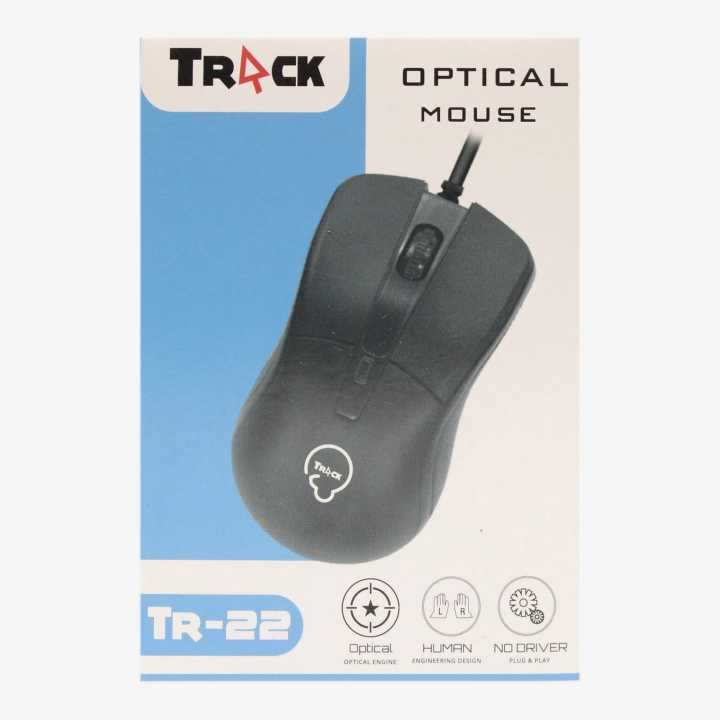Wired Black Track USB Optical Mouse TR 22 | Daraz.com.np