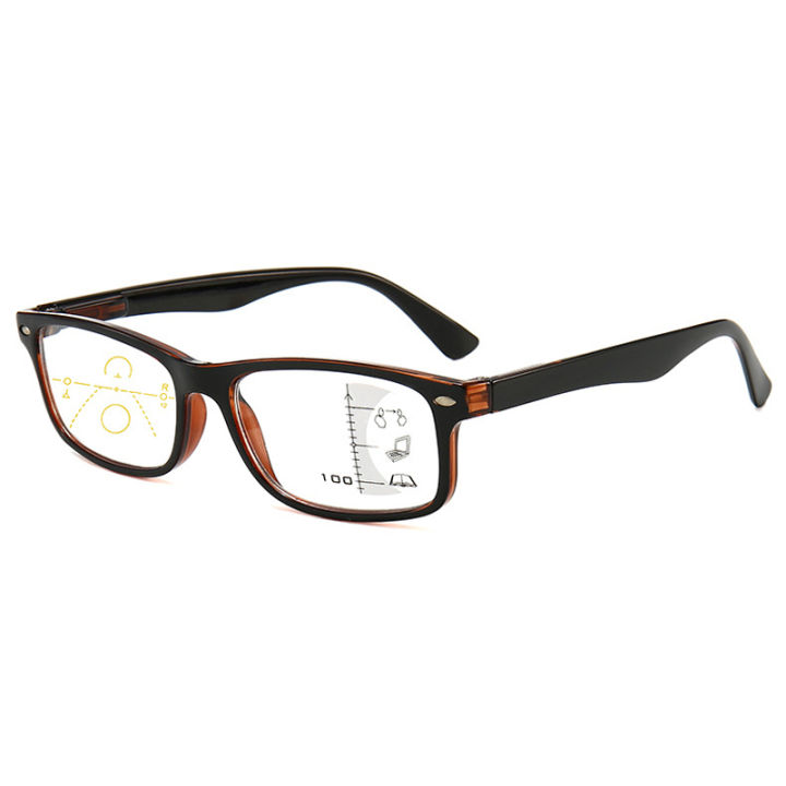 Retro Anti Blue Rays Progressive Multifocal Reading Glasses Men Women ...