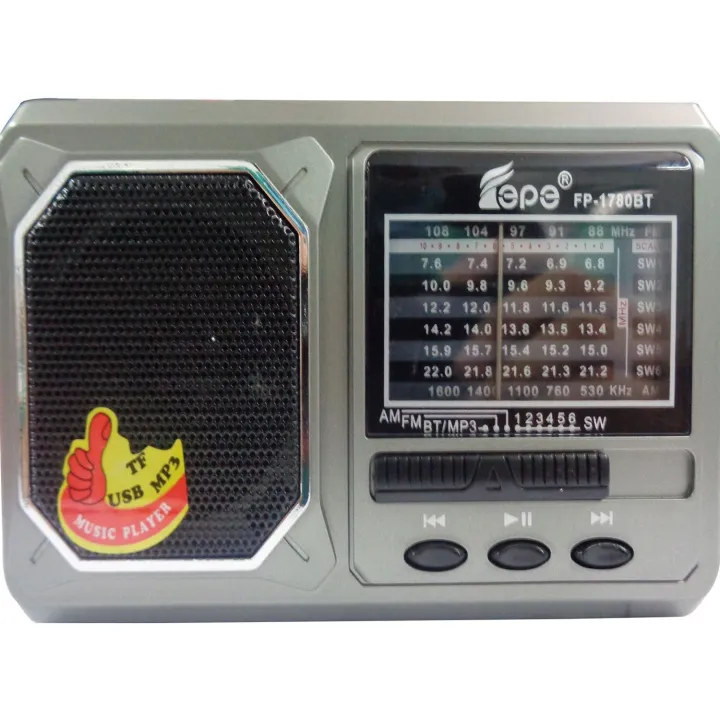 Epe Fp-1781U Am/Fm/Sw 1-6 8Bands Radio With Usb/Tf Card Music Player ...